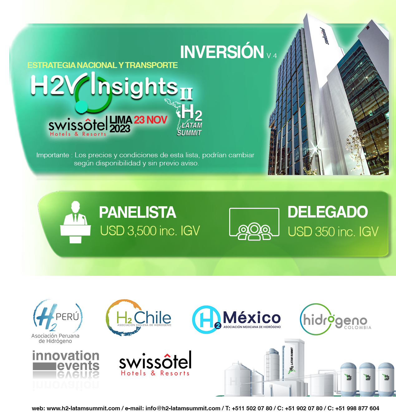 H2 Latam Summit 2023 – Lima 5 y 6 de Julio 2023
